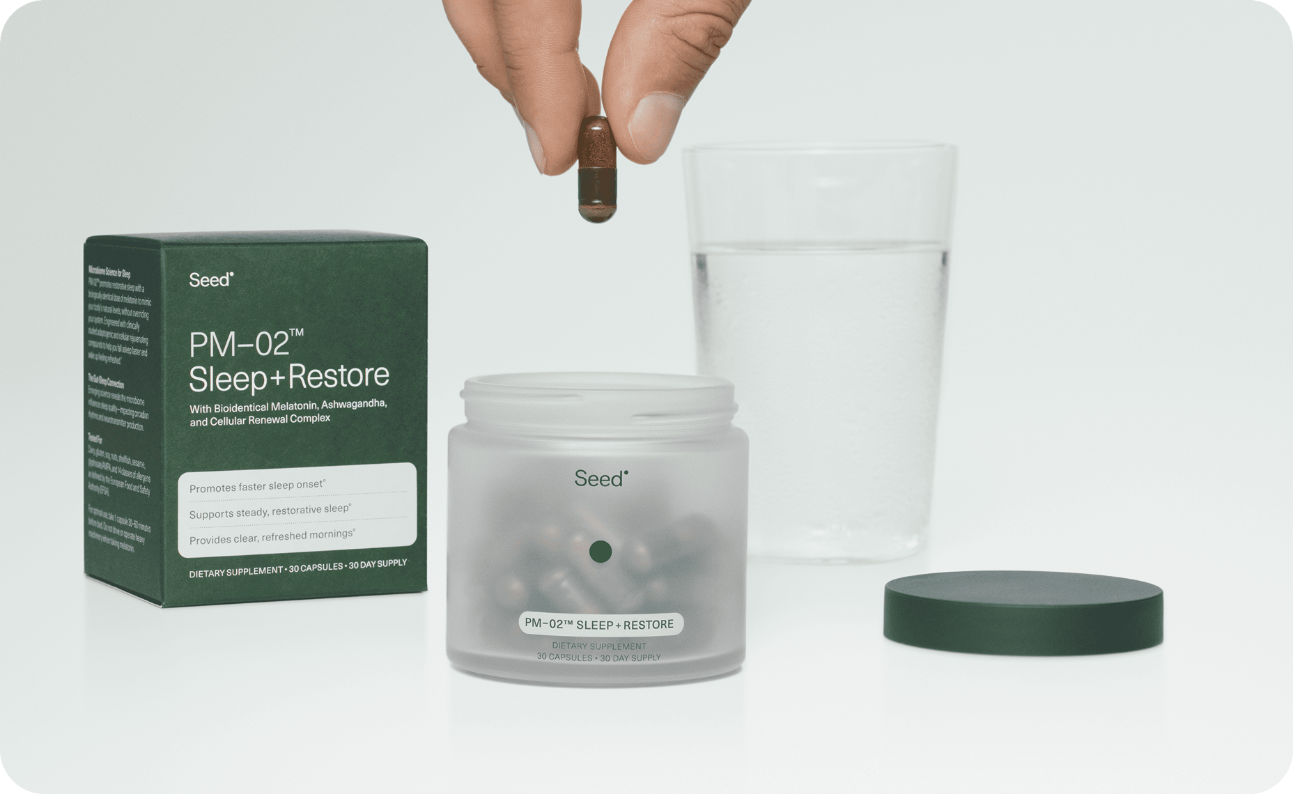 Seed • PM-02™ Sleep + Restore Supplement | Non Habit Forming Melatonin